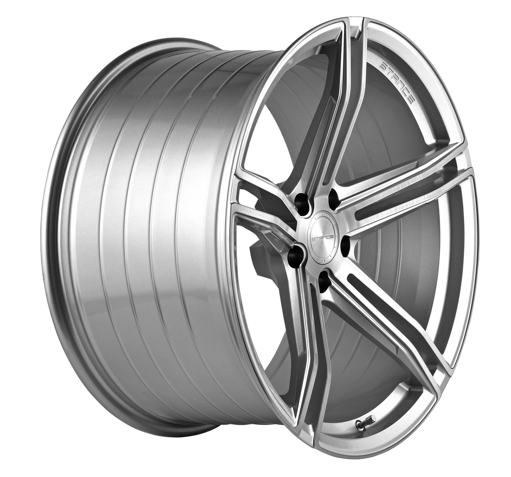 20” Stance SF08 Brush Silver Concave Wheels - Set of 4